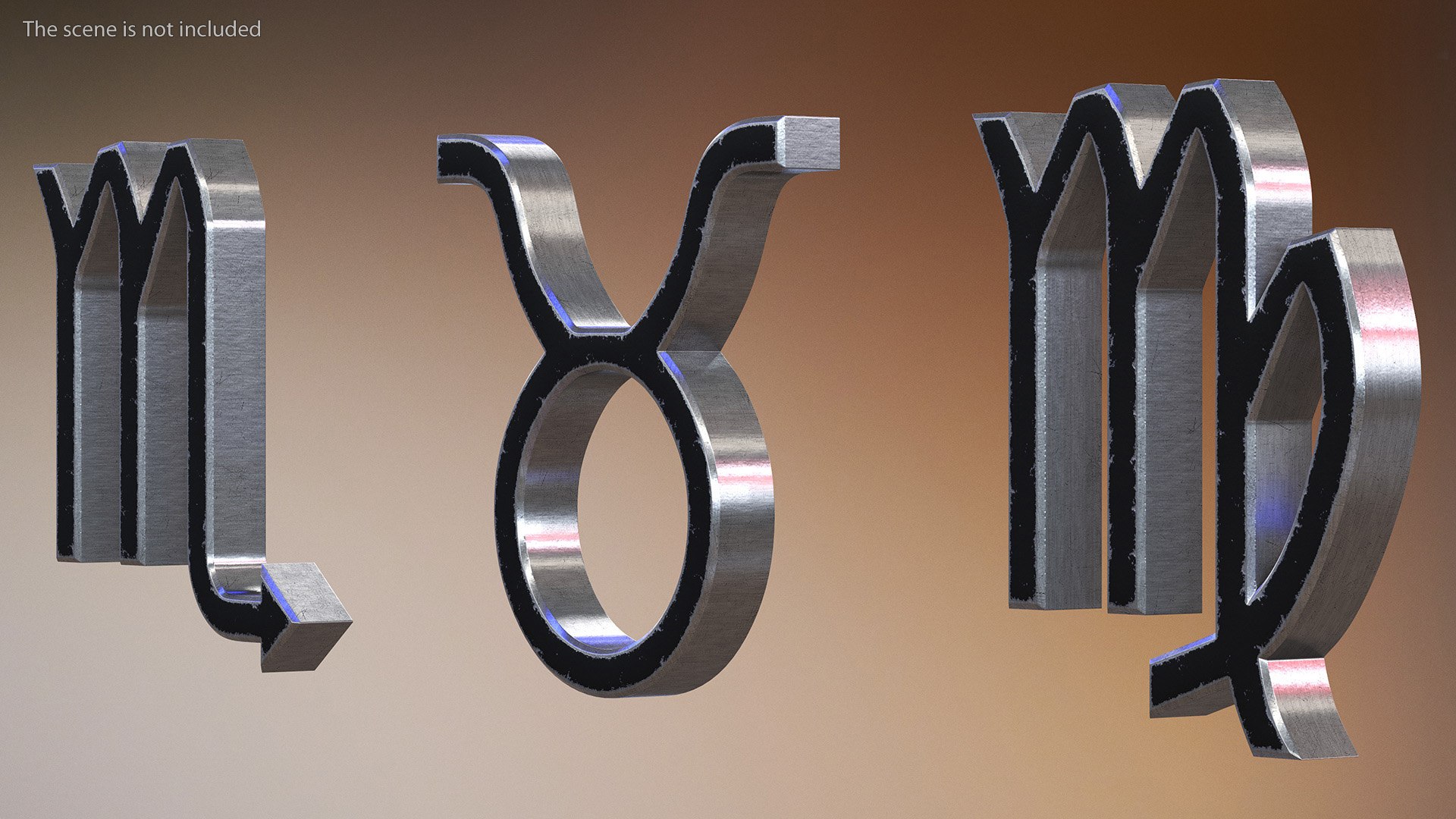 Zodiac Signs Silver Model - TurboSquid 2062936