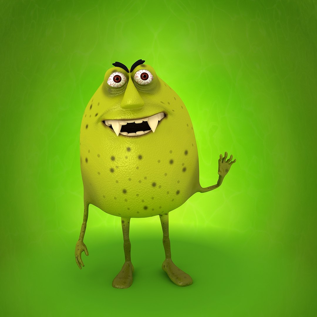 3d Model Bacteria Animation