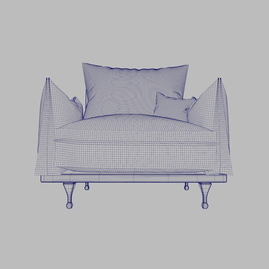 3D Arm Chair Model - TurboSquid 2243453