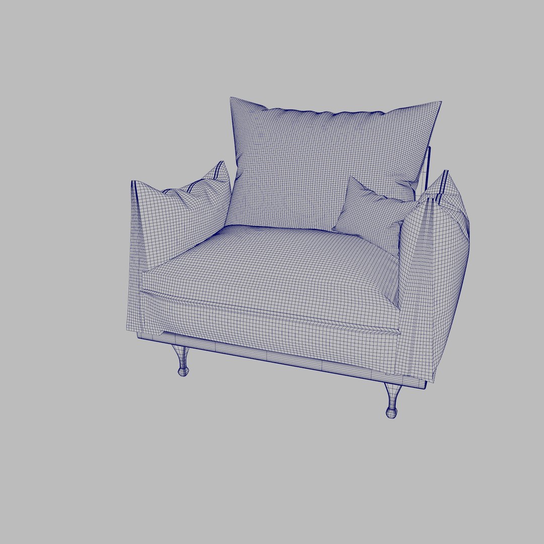 3D Arm Chair Model - TurboSquid 2243453