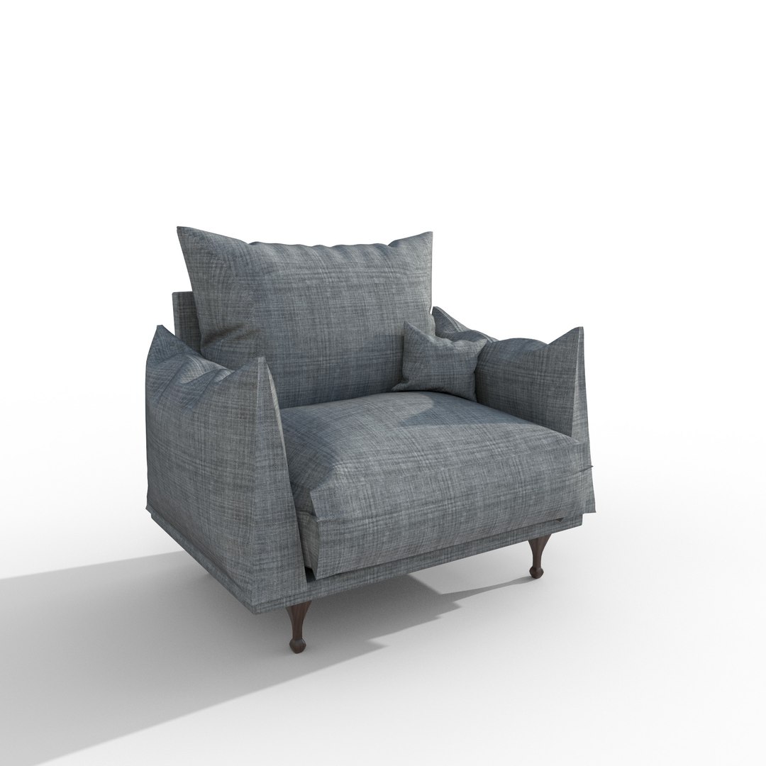 3D Arm Chair Model - TurboSquid 2243453