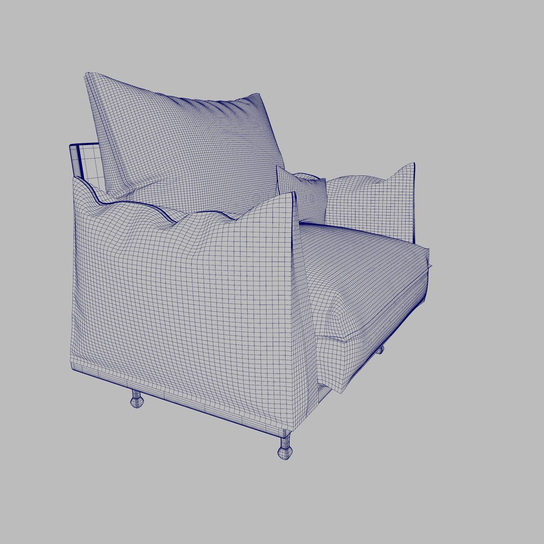 3D Arm Chair Model - TurboSquid 2243453