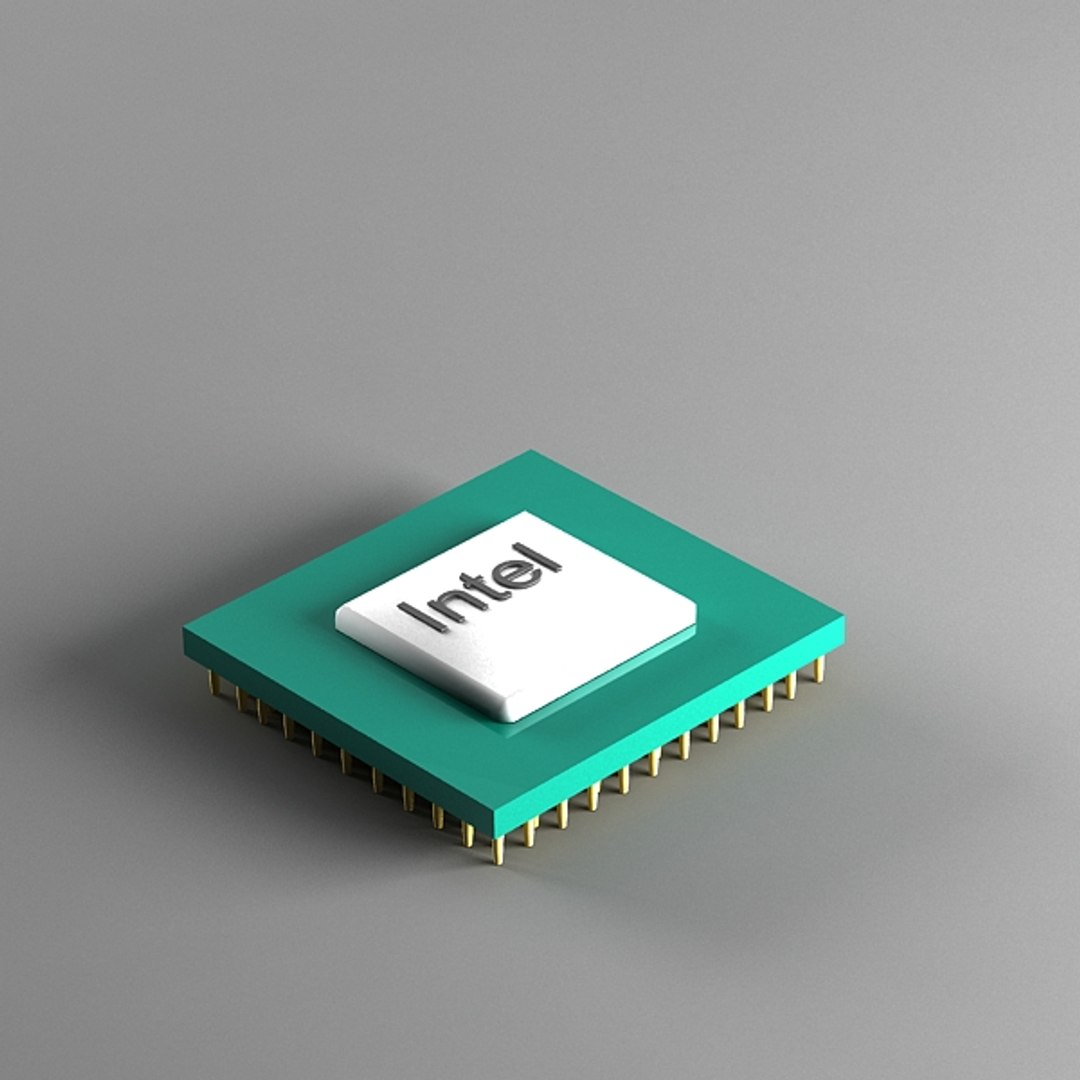 3d Old Intel Processor