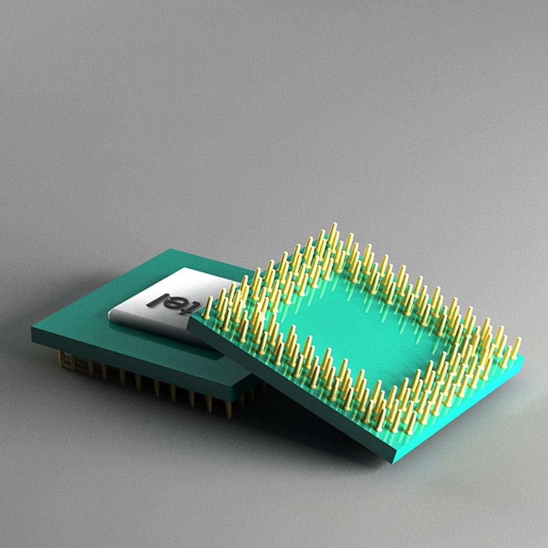 3d Old Intel Processor