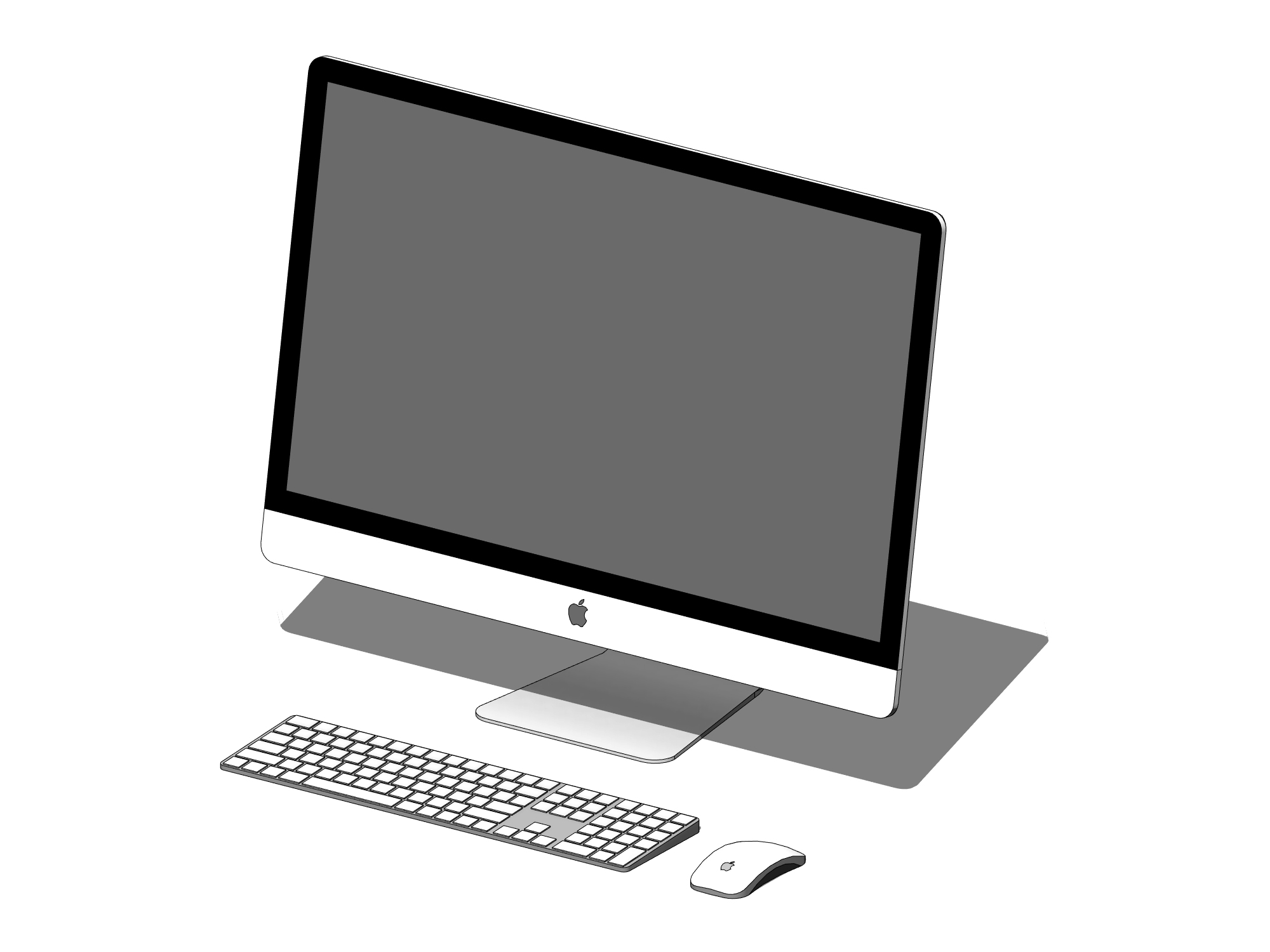 modelo 3d Apple iMac 27 Workstation - Revit Family - TurboSquid 1918600