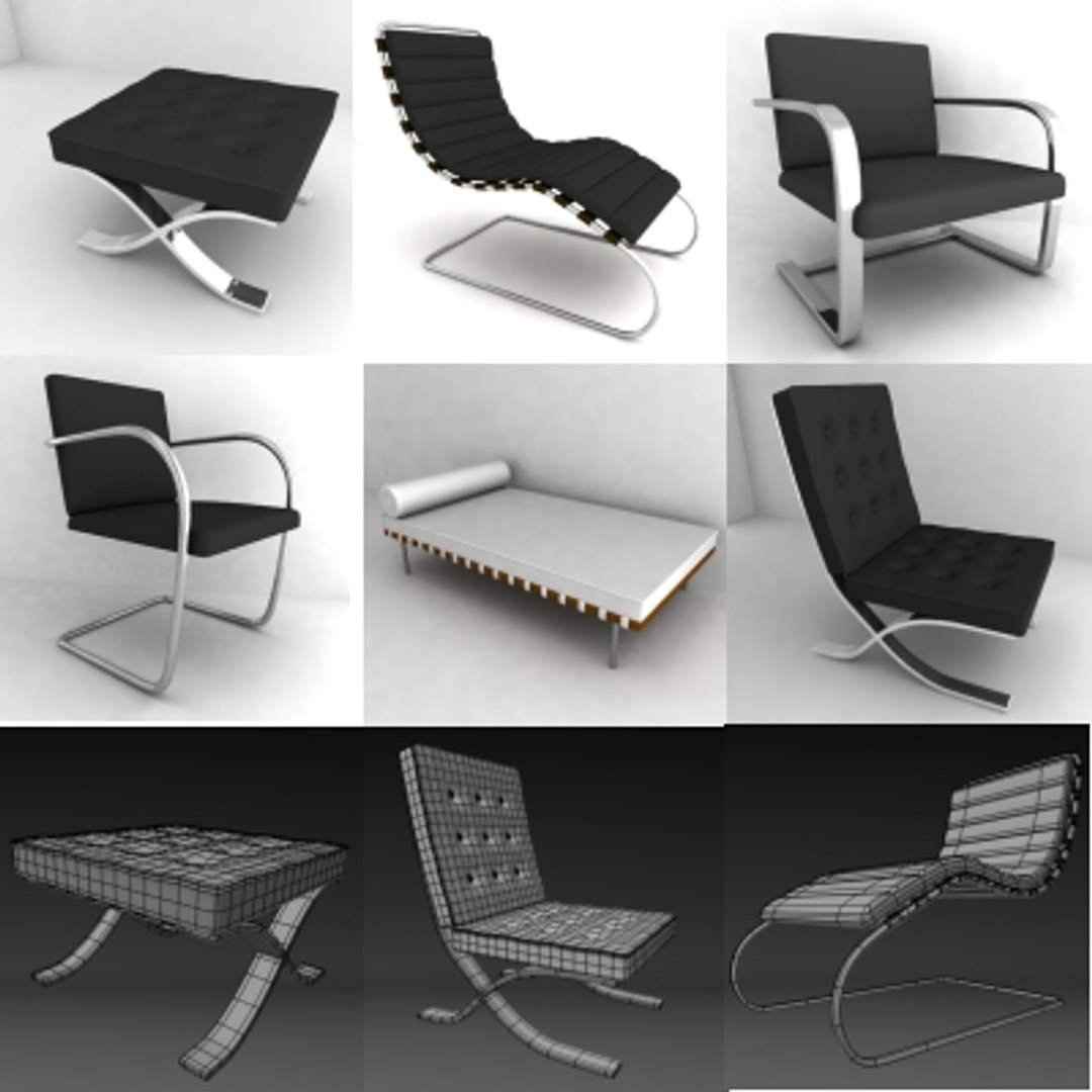 3d Model Mies Set