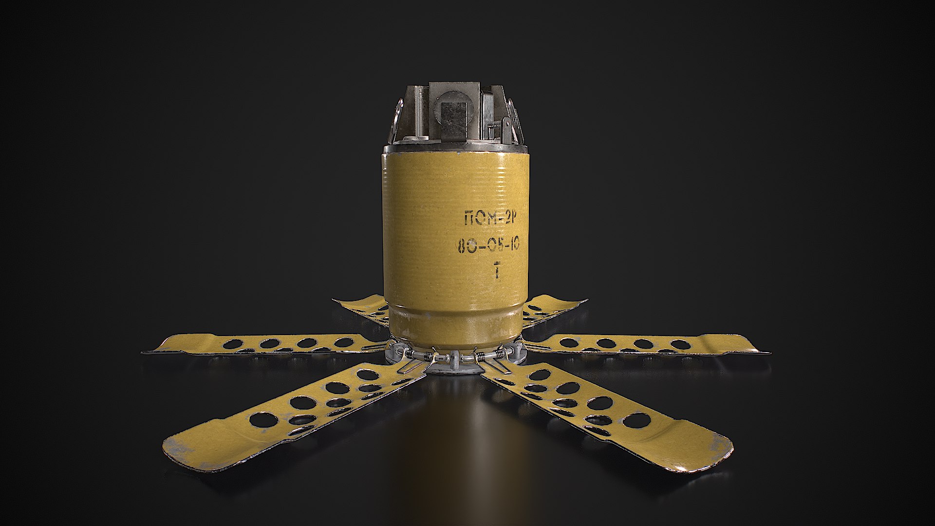 3D Model Anti-personnel Fragmentation Mine PON-2 With Circular Effect ...