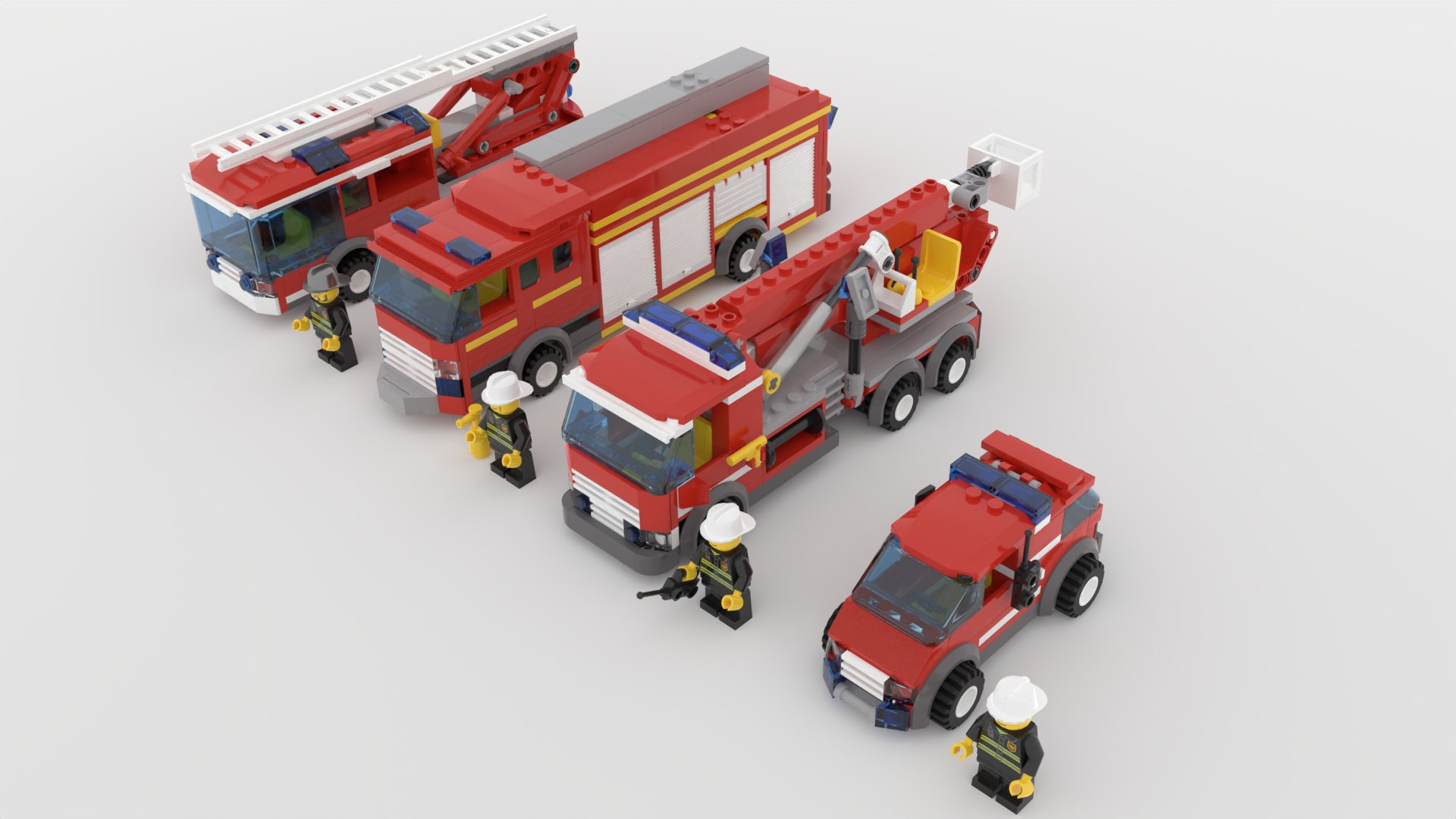 3D Lego Firefighting Vehicles - TurboSquid 2064521