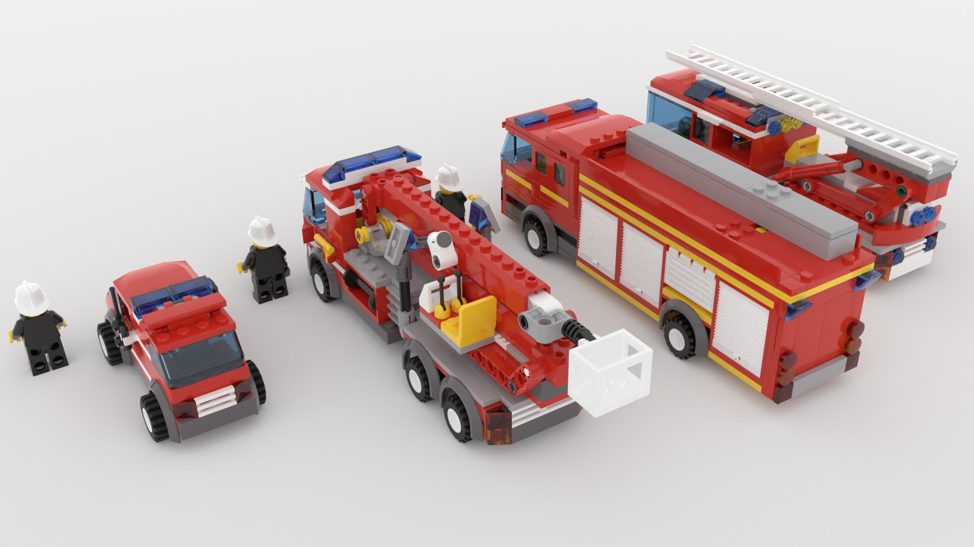 3D Lego Firefighting Vehicles - TurboSquid 2064521