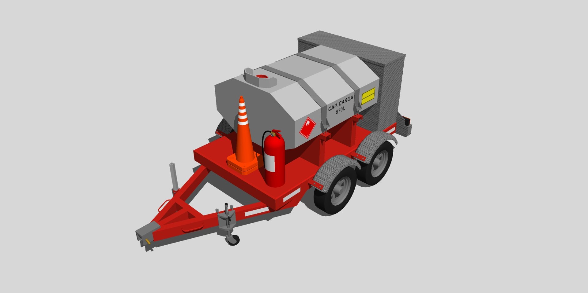 Gas Trailer 970l 3D Model - TurboSquid 1399720