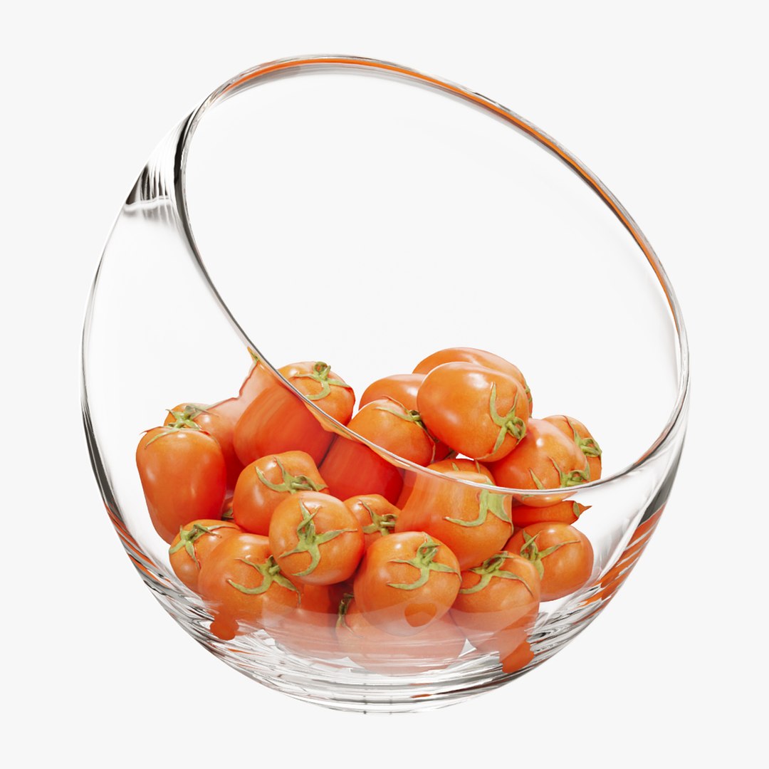 modelo 3d Large Slant Fruit Bowl tomato 02 - TurboSquid 1950714