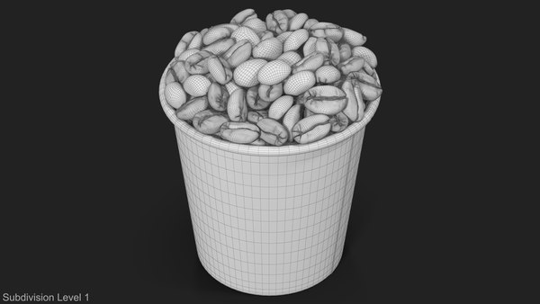 Coffee beans roasted cup 3D - TurboSquid 1440196