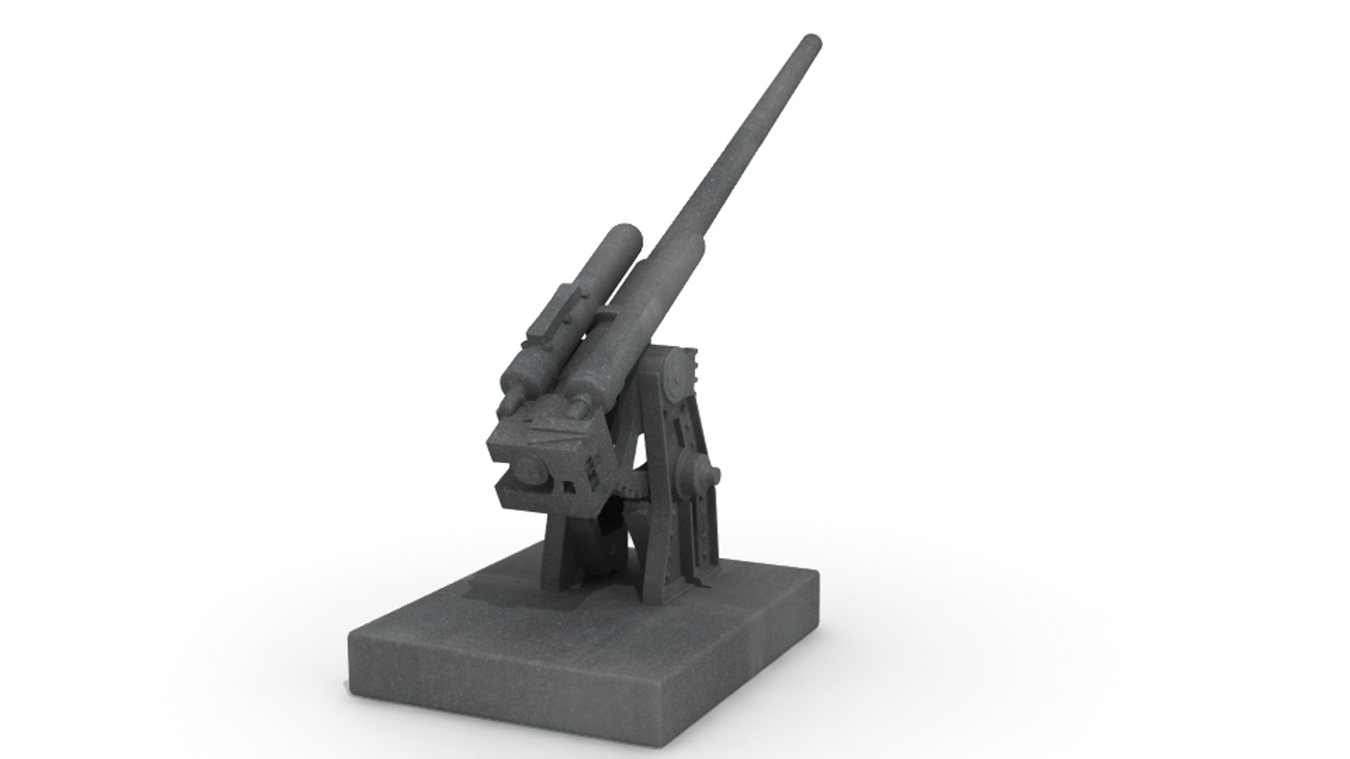 120mm Wwii 3d Model