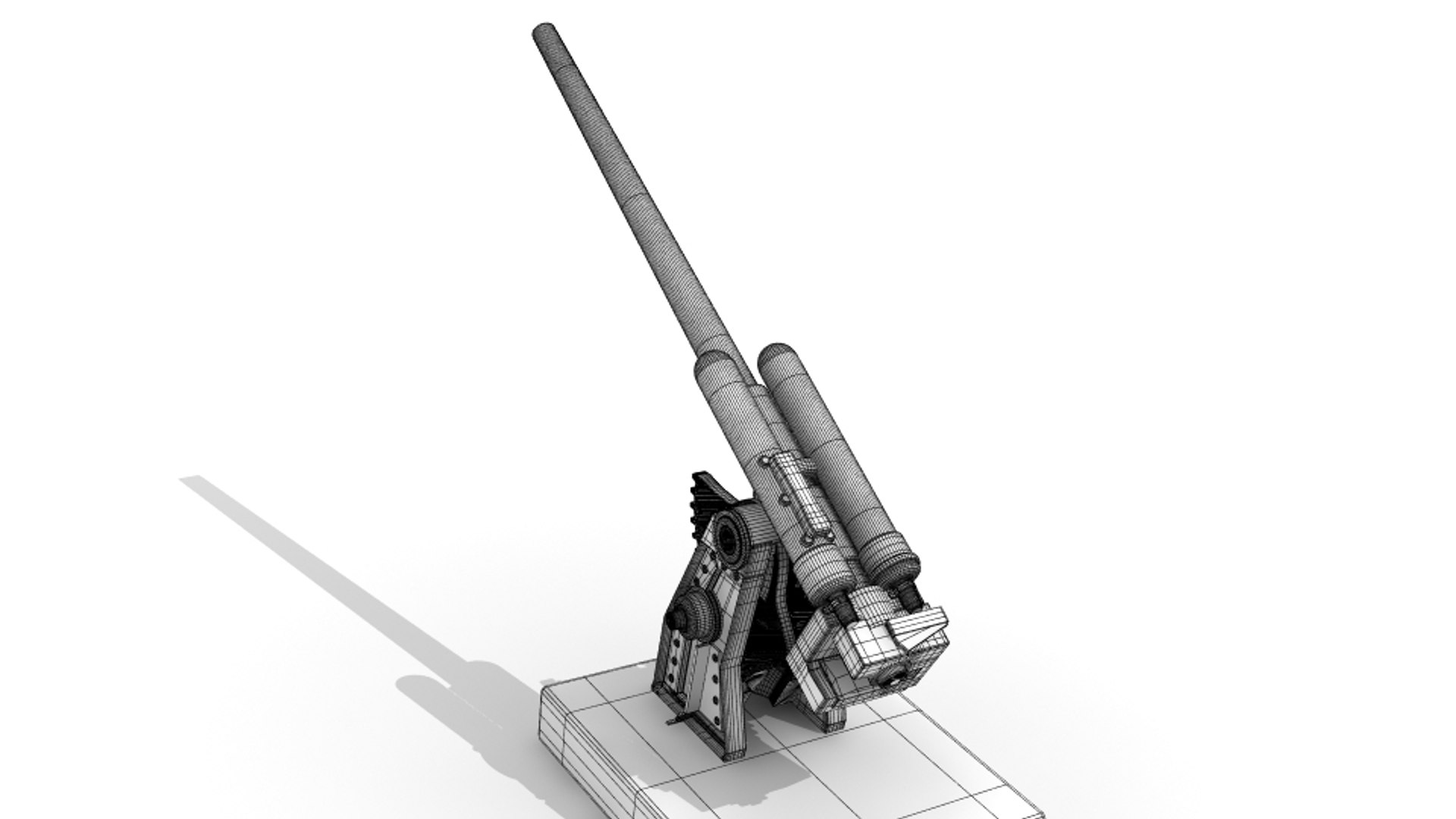120mm Wwii 3d Model