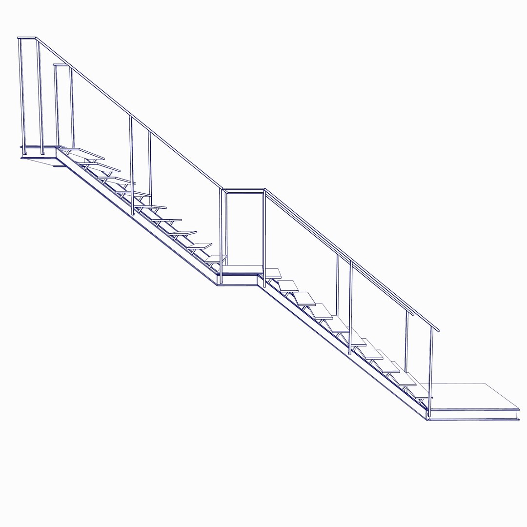 3D Model Industrial Stairs Steps Collection - TurboSquid 2402115