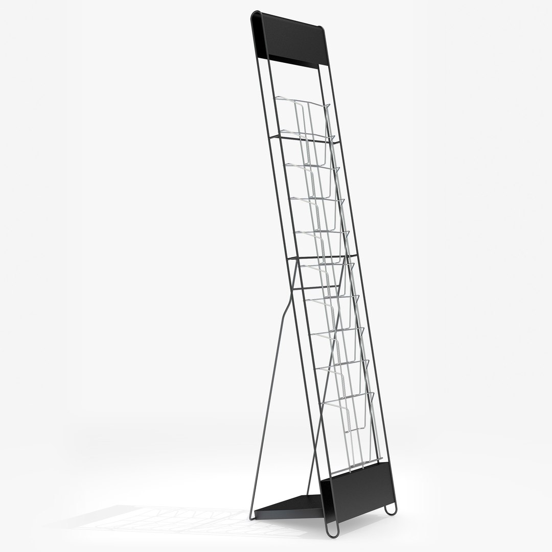 3D Model Literature Rack - TurboSquid 1210130
