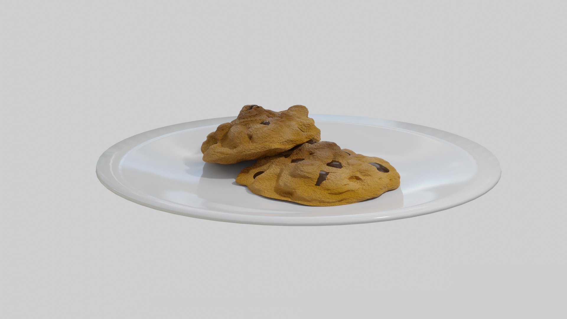 3D Cookies On The Plate model - TurboSquid 2143994