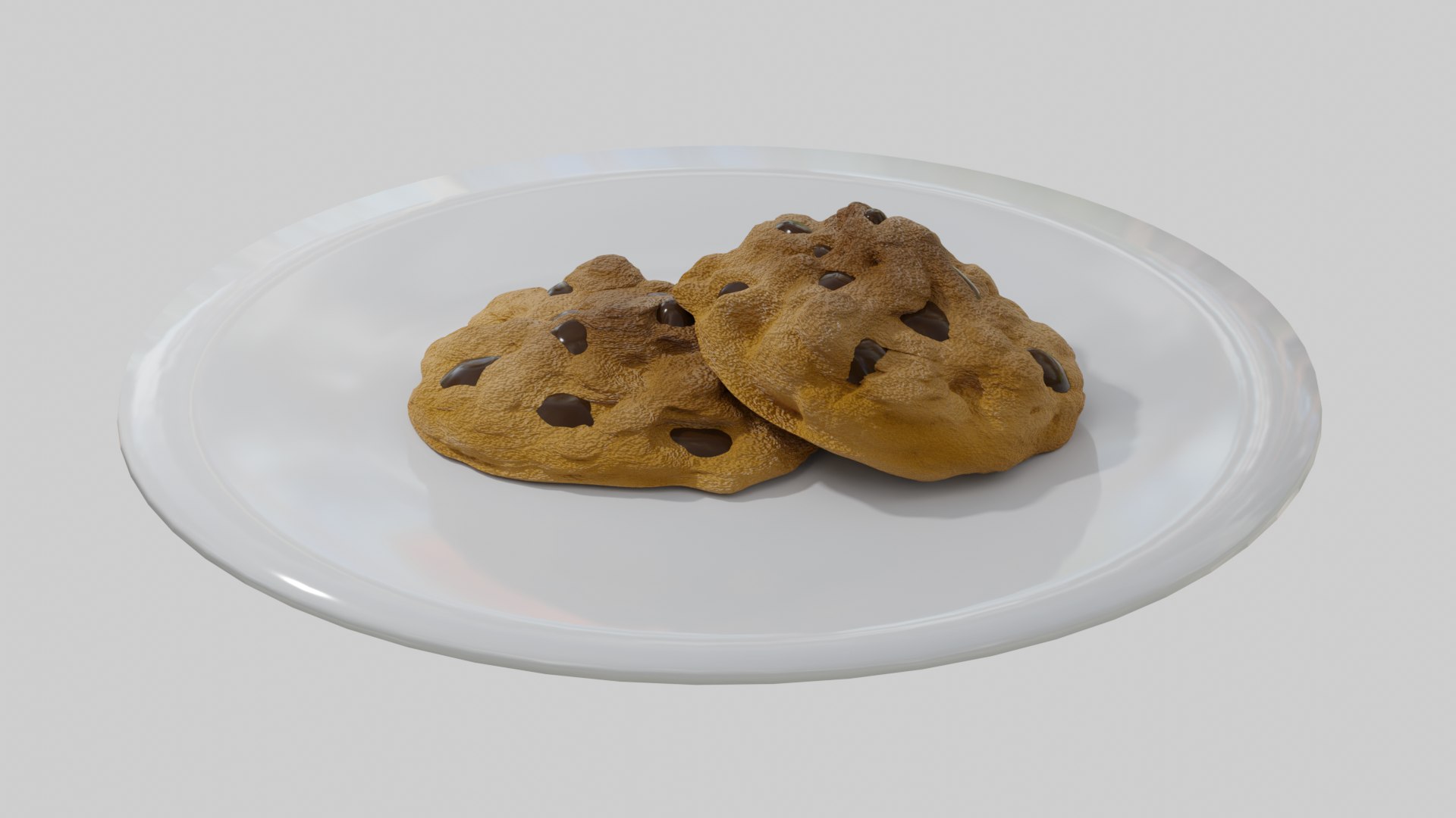 3D Cookies On The Plate model - TurboSquid 2143994