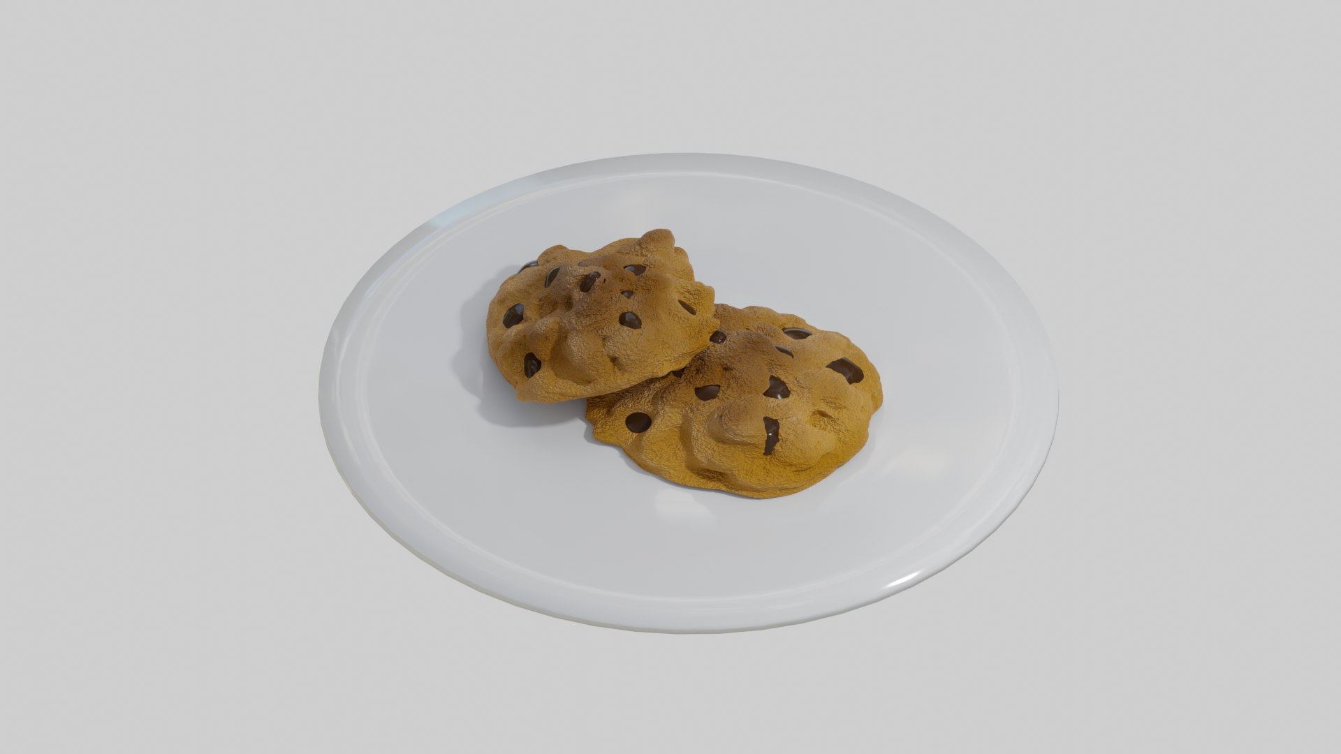 3D Cookies On The Plate model - TurboSquid 2143994