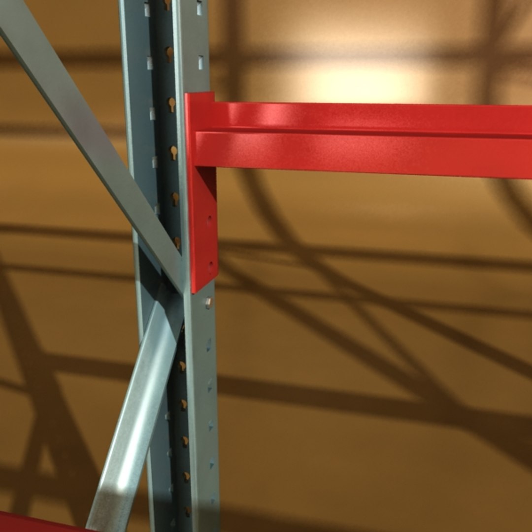 3d Model Of Industrial Shelving