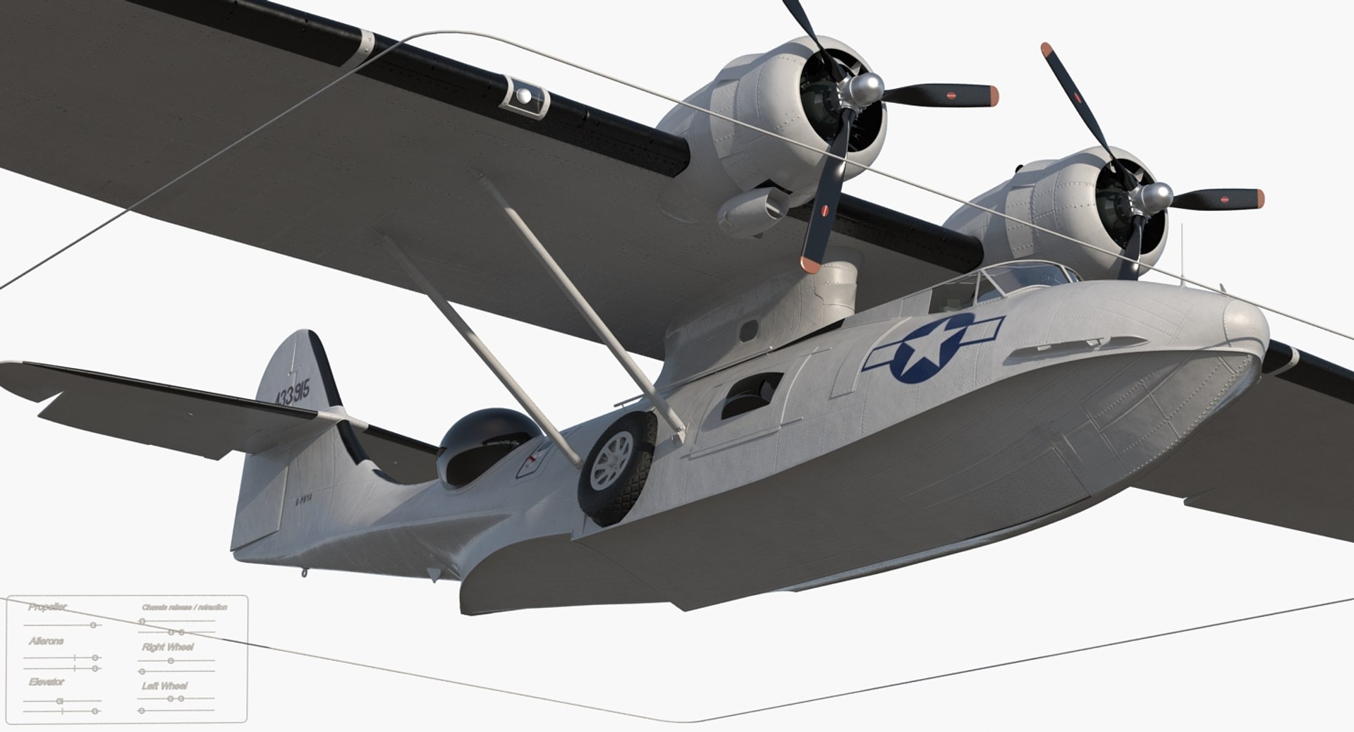 3D flying boat consolidated pby model - TurboSquid 1171745