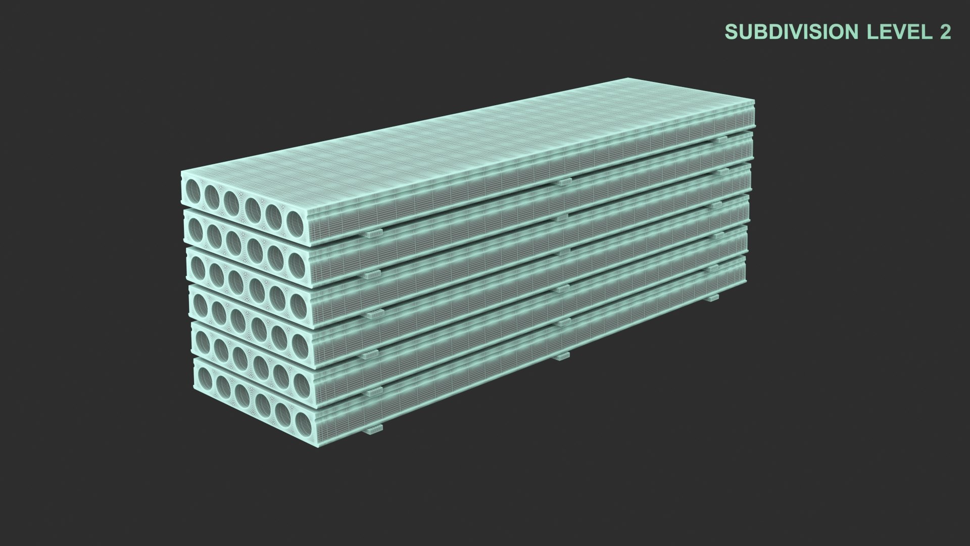 3D Concrete Slab Stack Model - TurboSquid 2012974