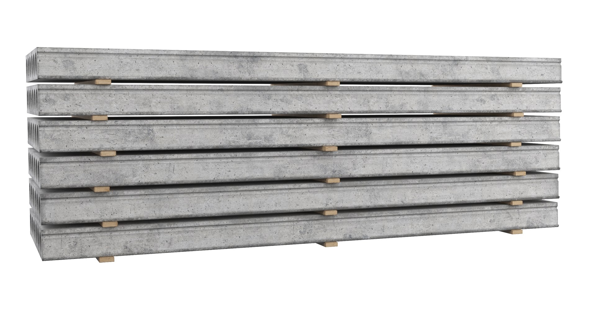 3D Concrete Slab Stack Model - TurboSquid 2012974