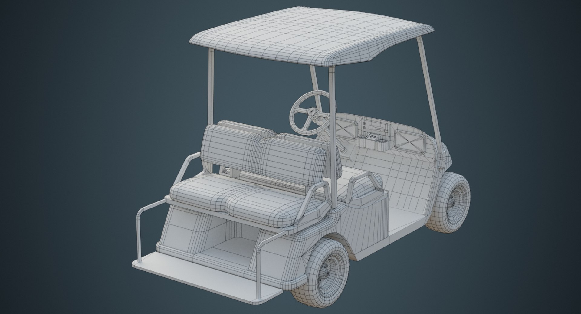 3D Model Golf Cart 1b - TurboSquid 1466181