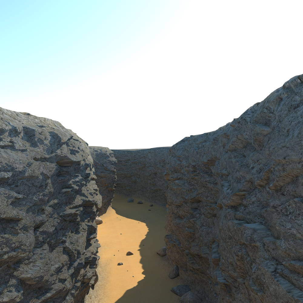 3d model desert terrain landscape