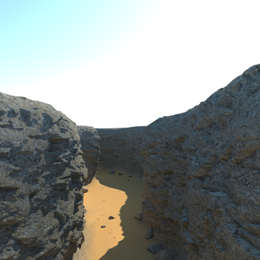 3d model desert terrain landscape