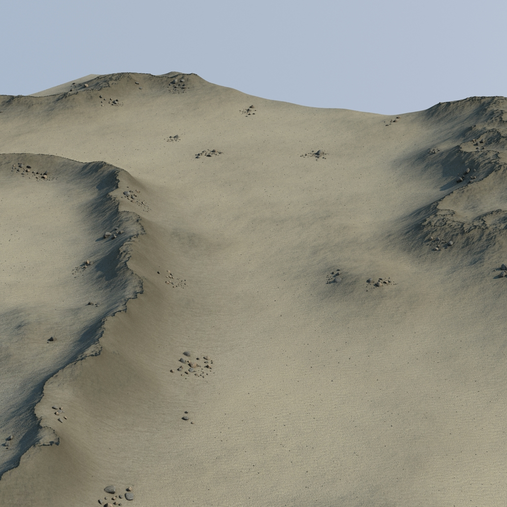 3d model desert terrain landscape
