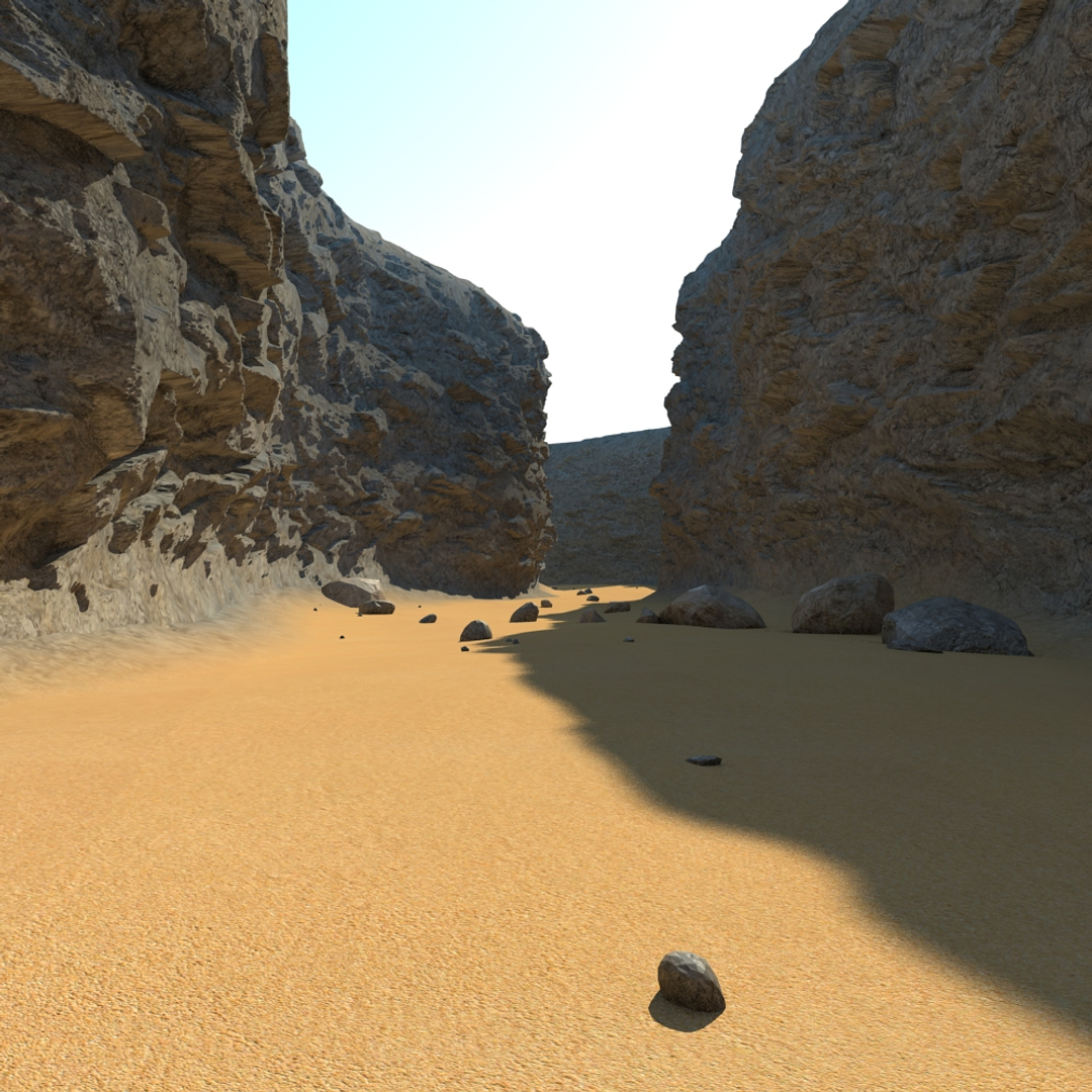 3d model desert terrain landscape