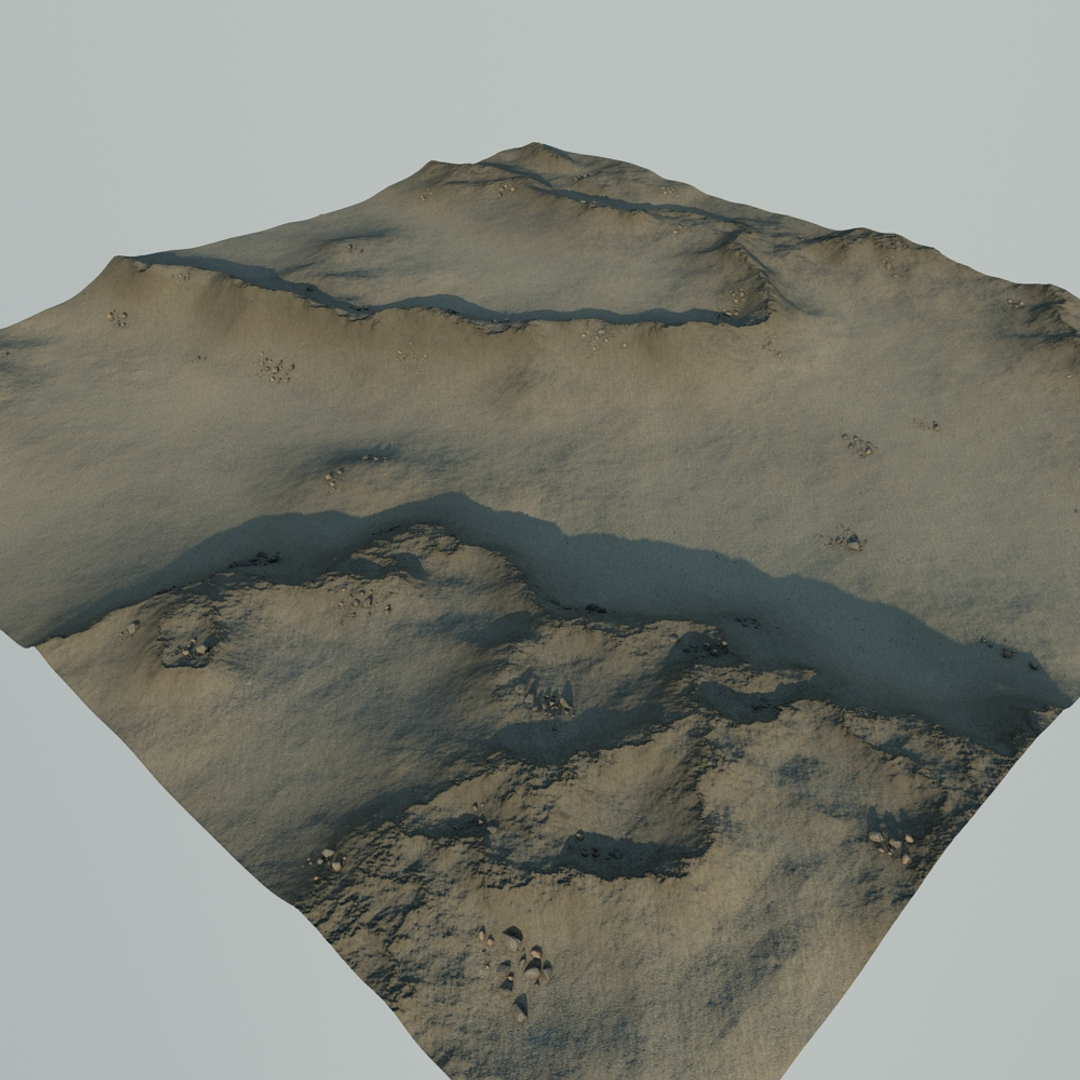 3d model desert terrain landscape