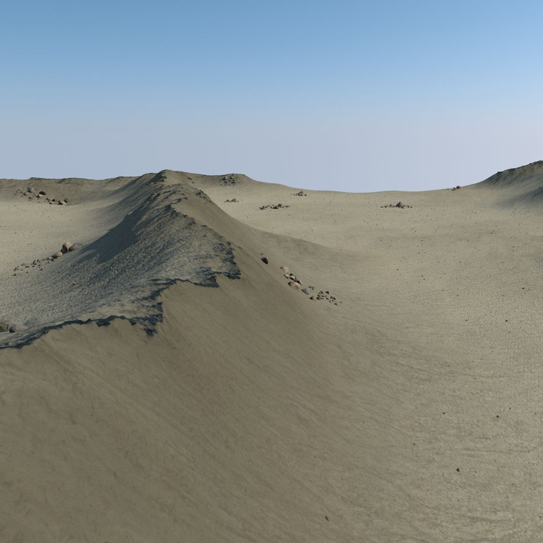 3d model desert terrain landscape
