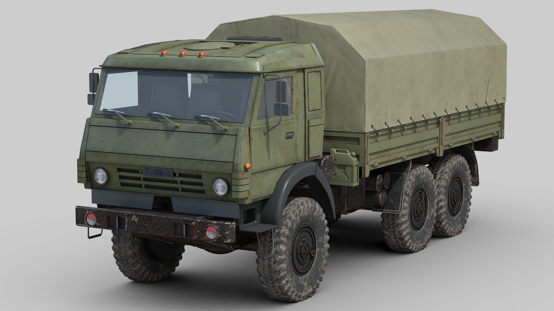 3D KAMAZ Military Truck Model - TurboSquid 2154534