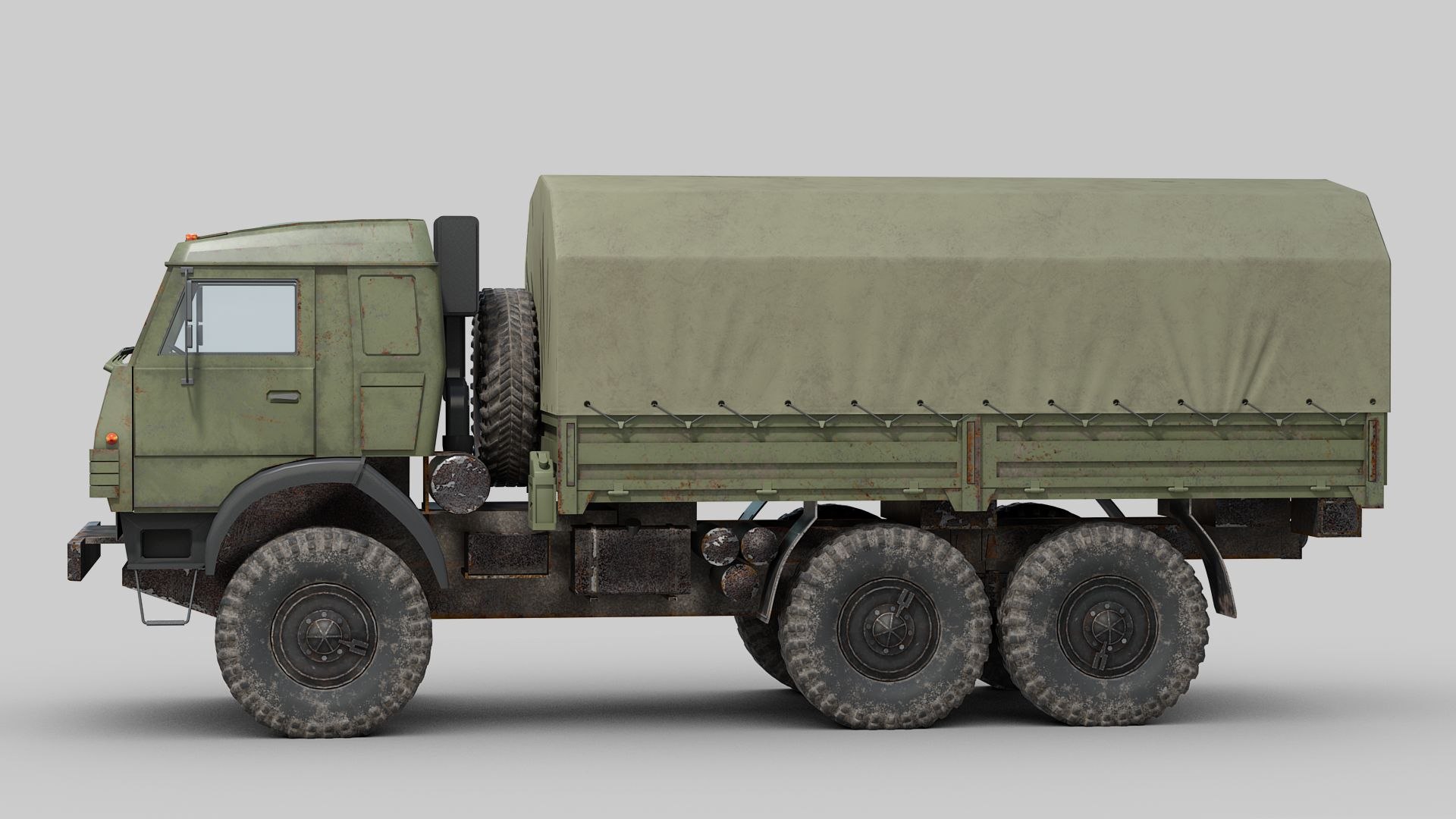 3D KAMAZ Military Truck Model - TurboSquid 2154534