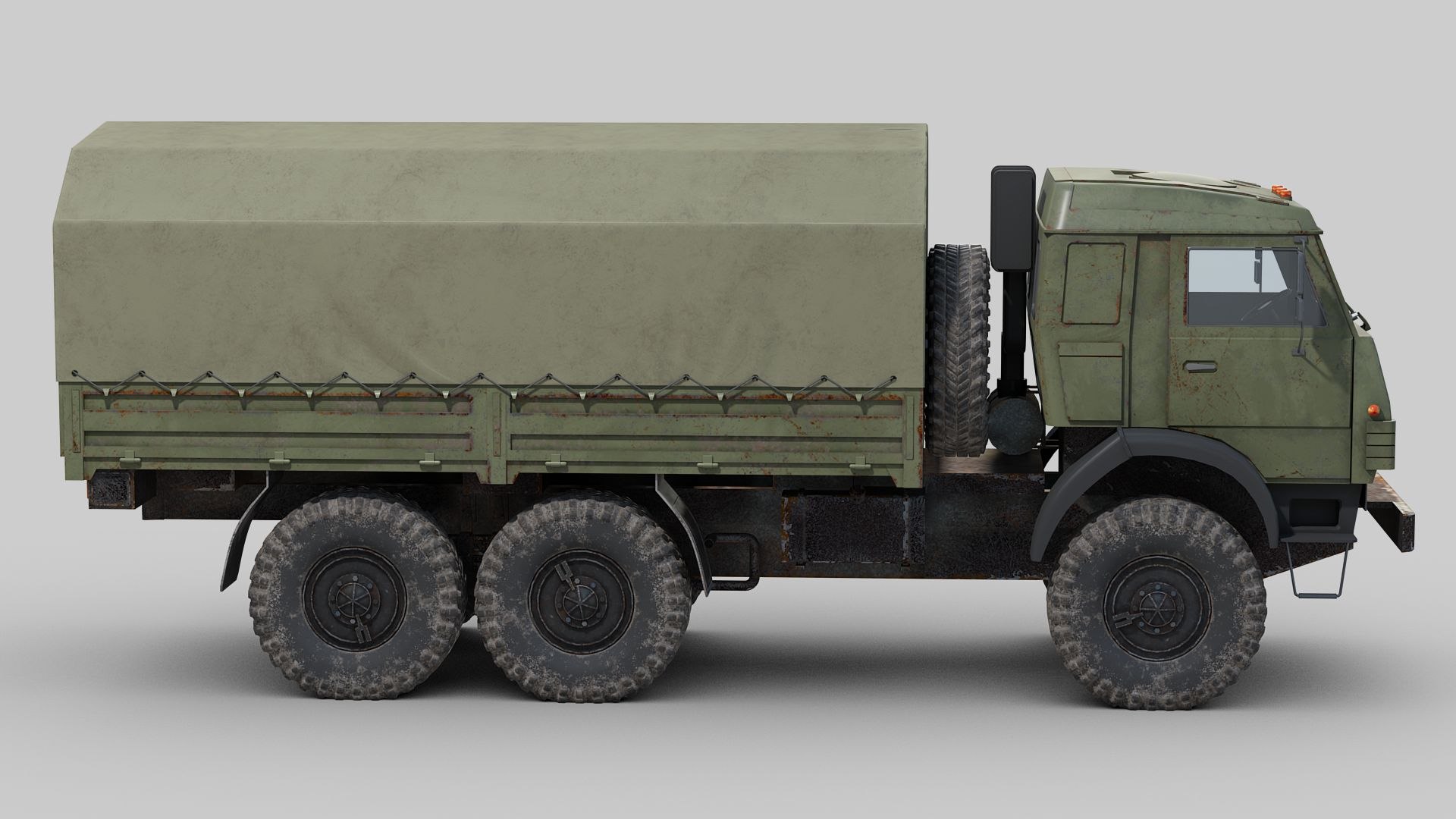 3D KAMAZ Military Truck Model - TurboSquid 2154534