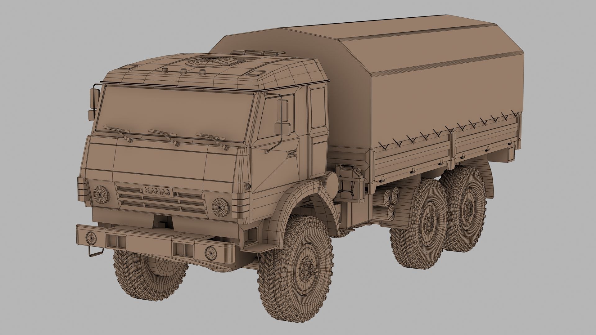 3D KAMAZ Military Truck Model - TurboSquid 2154534