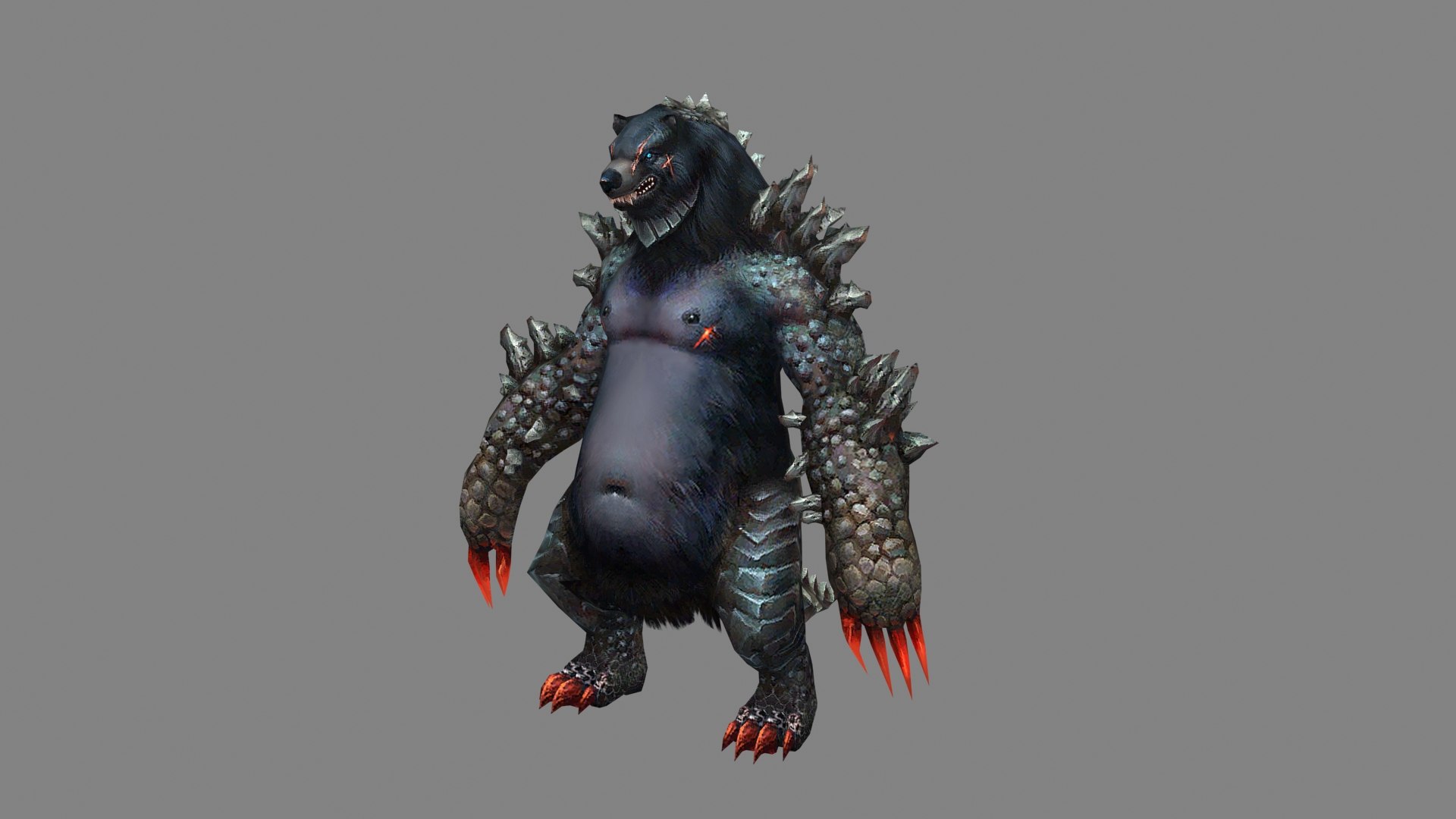 3D Model Black Bear Character Monster - TurboSquid 2268553