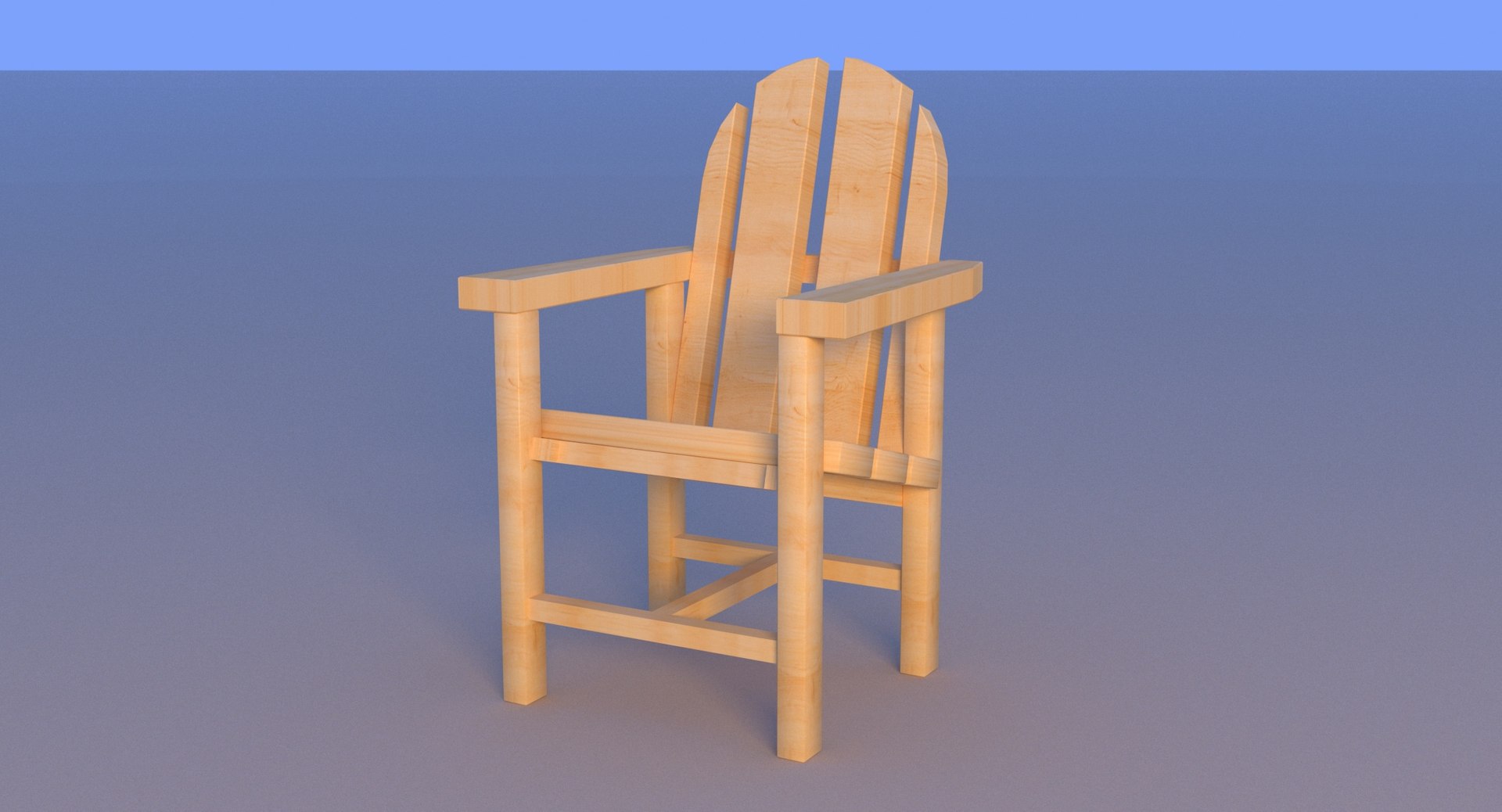 Beach Wooden Chair 3D Model - TurboSquid 1514179