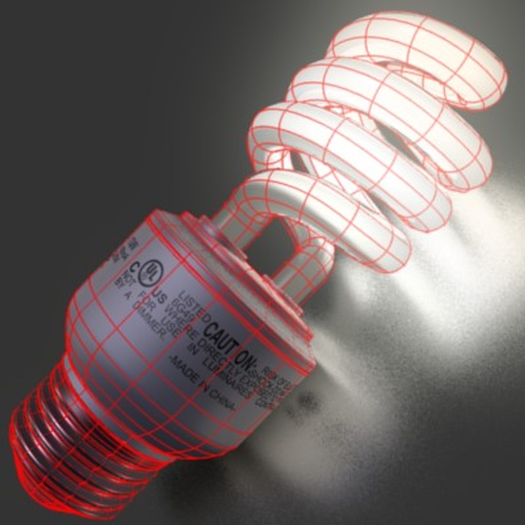 Lightbulb Lights Cfl Bulbs 3d Model