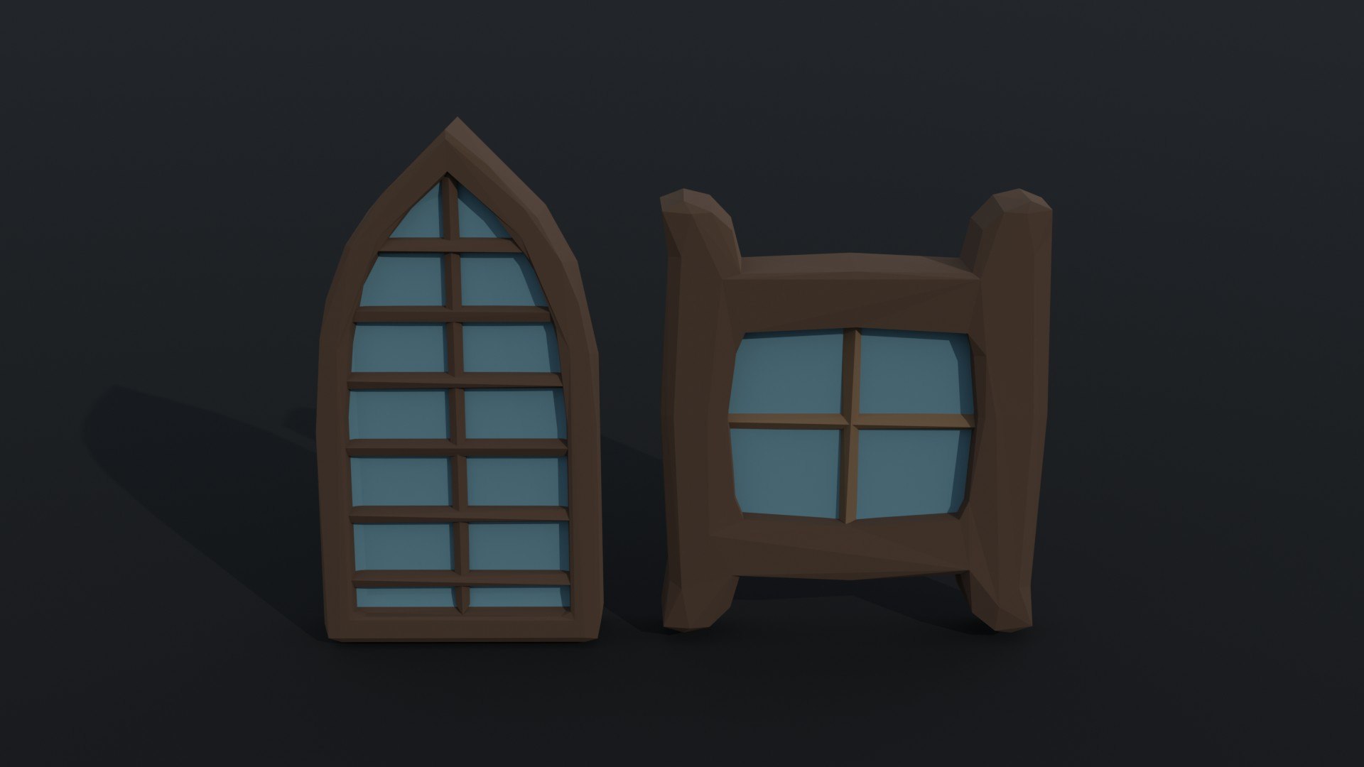 3D Low-poly Cartoon Fantasy Polygonal Windows - TurboSquid 2083904