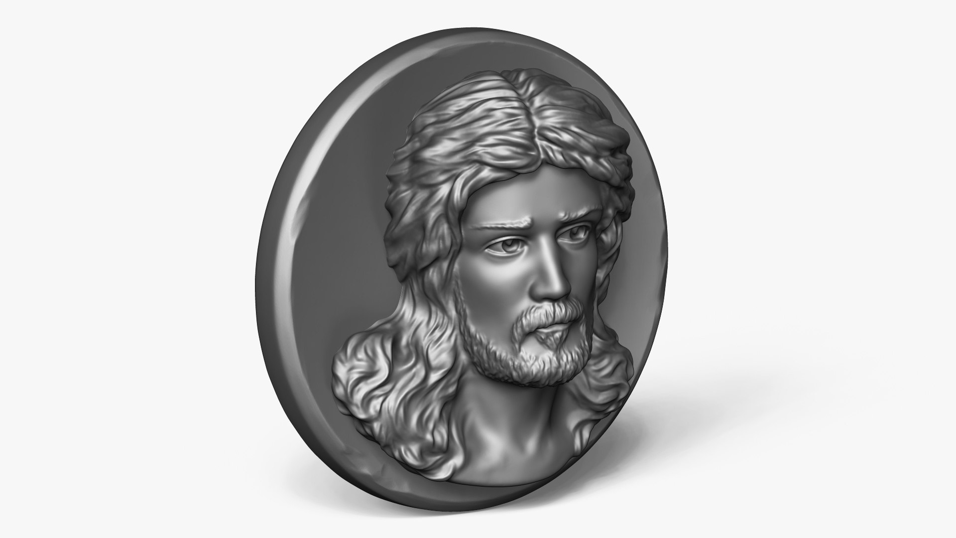 Jesus Bas-Relief Portrait Wall Sculpture 3D Model - TurboSquid 2427935