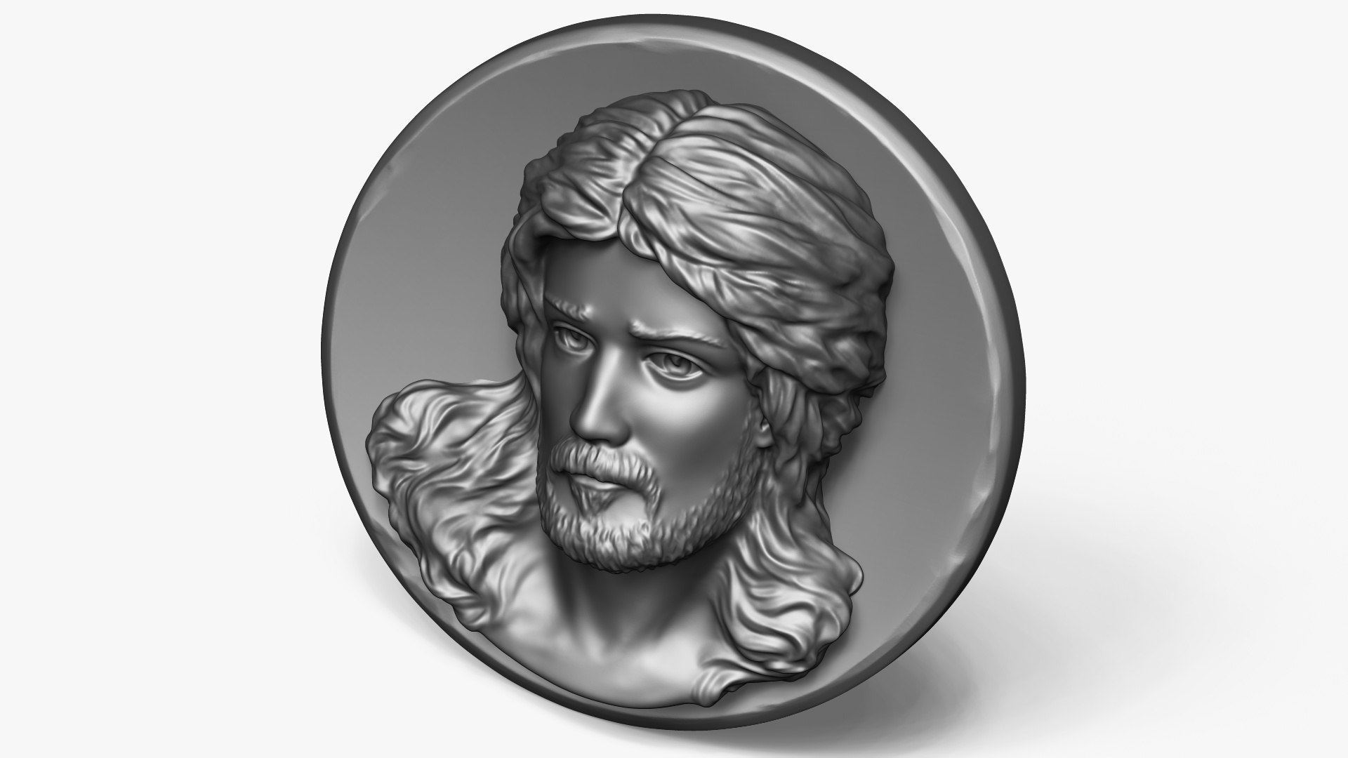 Jesus Bas-Relief Portrait Wall Sculpture 3D Model - TurboSquid 2427935