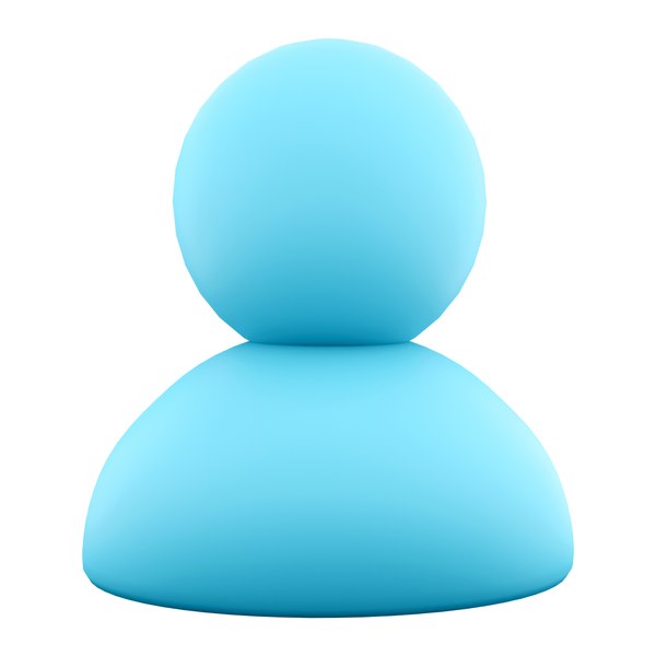 modelo 3d Blue User Sign icon - TurboSquid 2074158