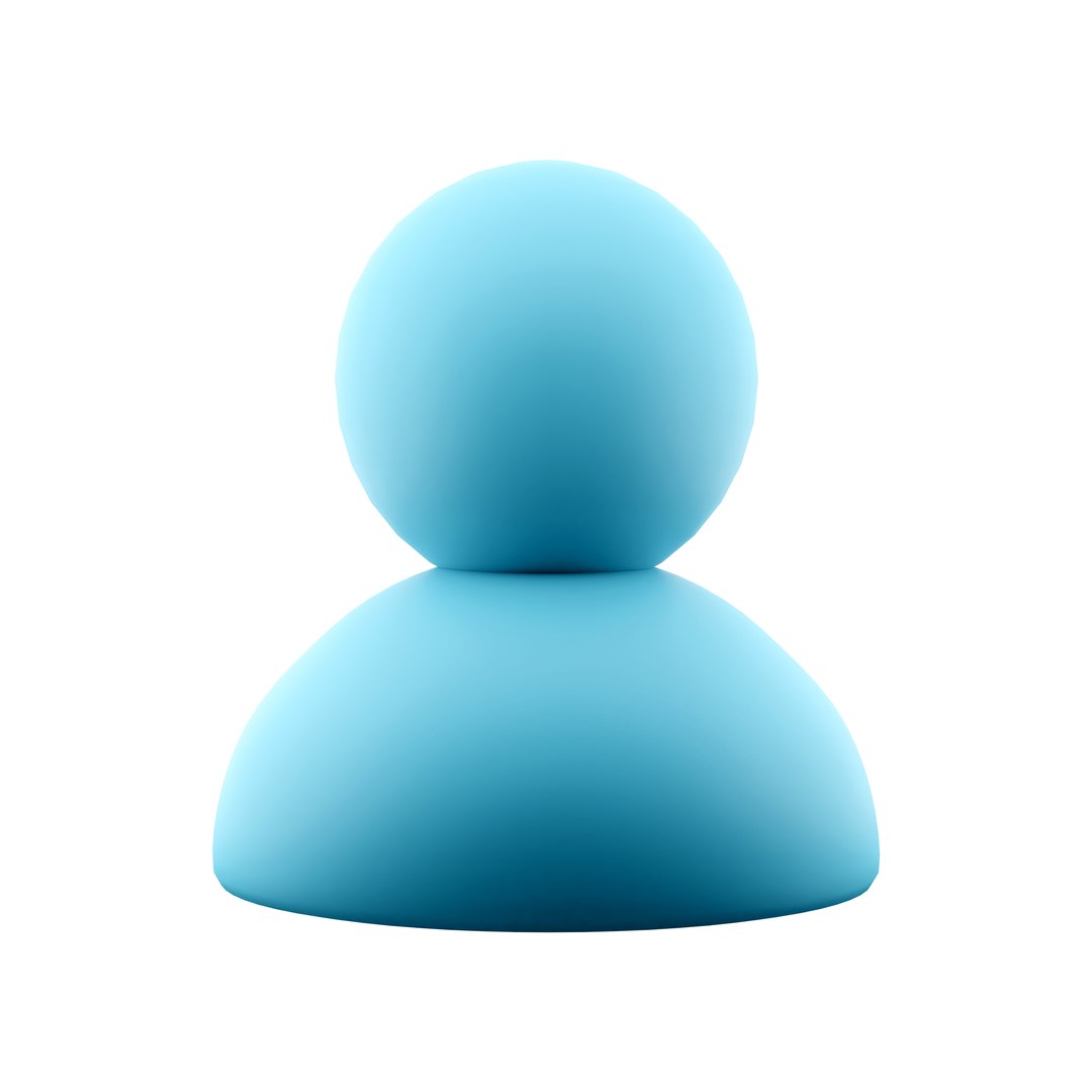 3D Model Blue User Sign Icon - TurboSquid 2074158