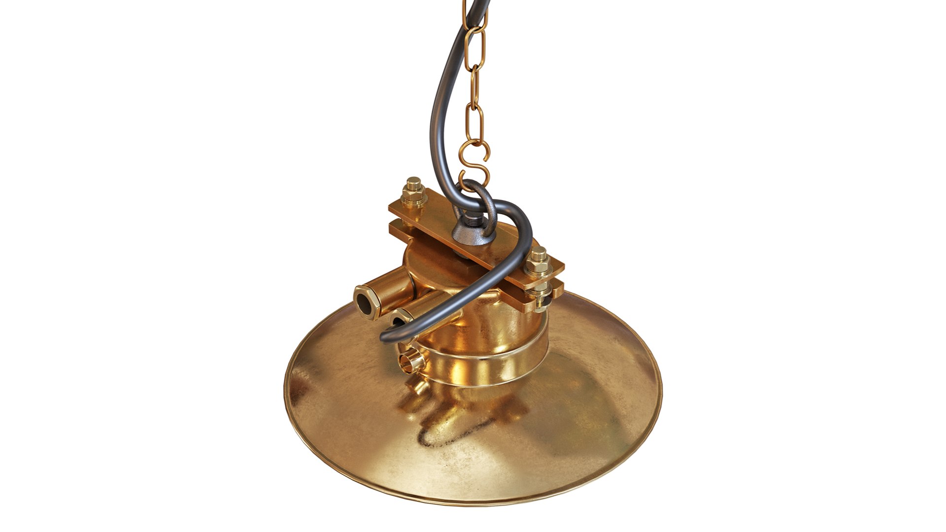 Pendant lamp German Cast Brass 3D model - TurboSquid 2097464