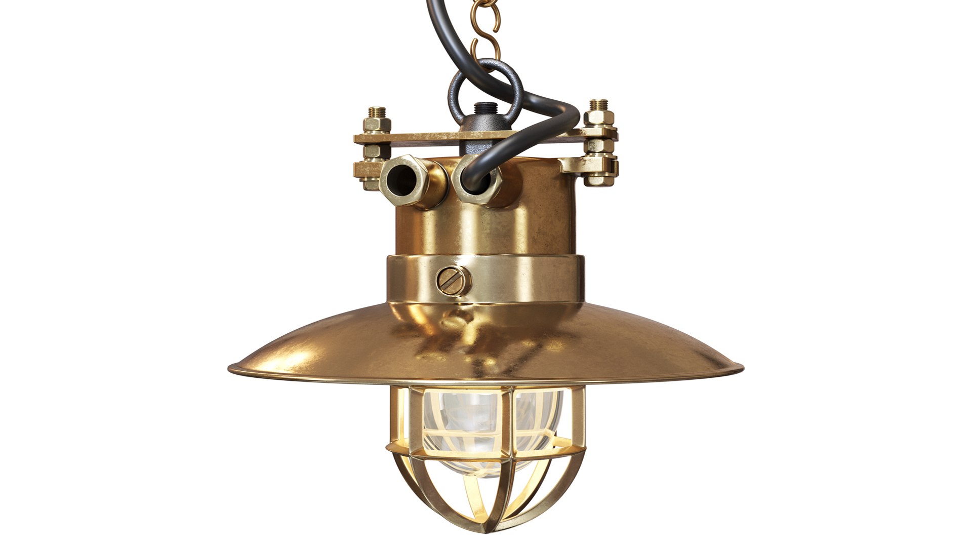 Pendant lamp German Cast Brass 3D model - TurboSquid 2097464