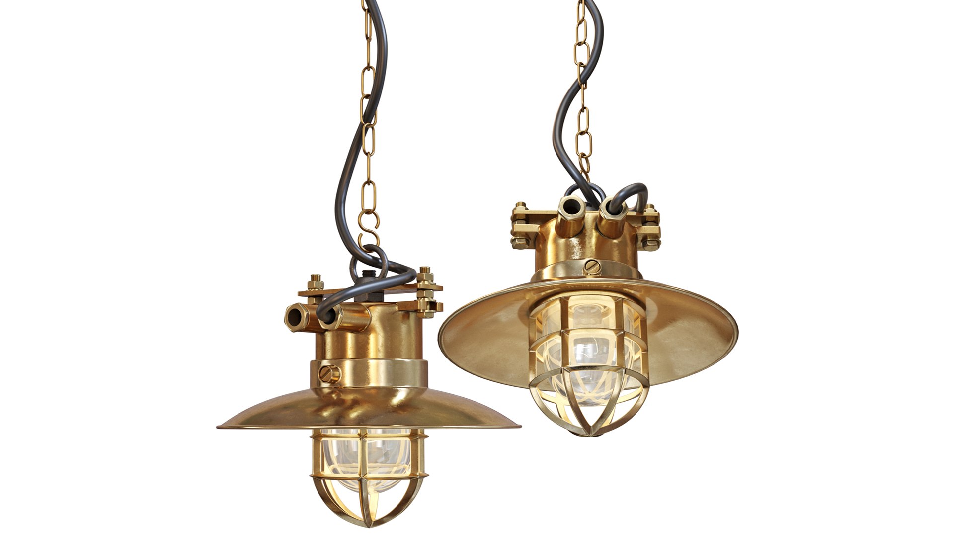Pendant lamp German Cast Brass 3D model - TurboSquid 2097464