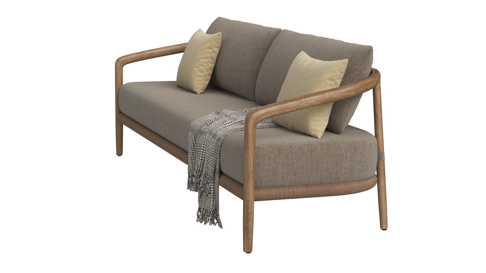 3D RH Evia Teak Sofa - TurboSquid 2155833